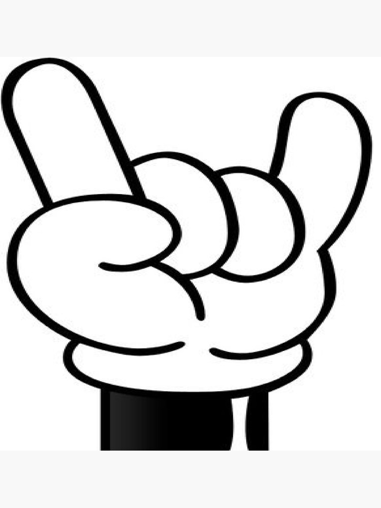 "Mickey Rock Hand" Kunstdruck von Danieloslav | Redbubble