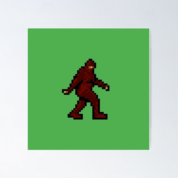 "Bigfoot 8-bit Pixel Art" Poster for Sale by 8bitpoet | Redbubble