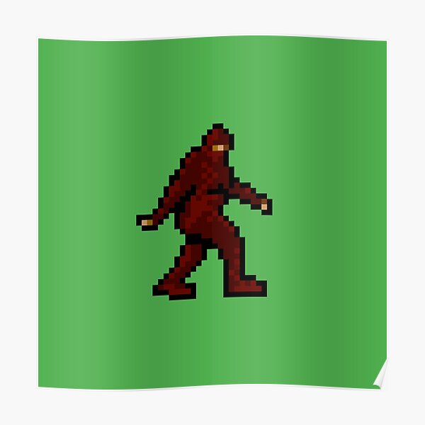 "Bigfoot 8-bit Pixel Art" Poster for Sale by 8bitpoet | Redbubble