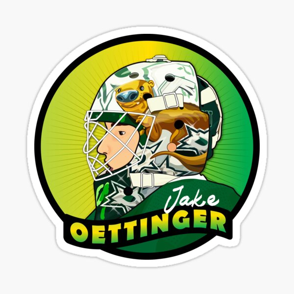 "Dallas Hockey - Jake Oettinger" Sticker for Sale by carlstad | Redbubble
