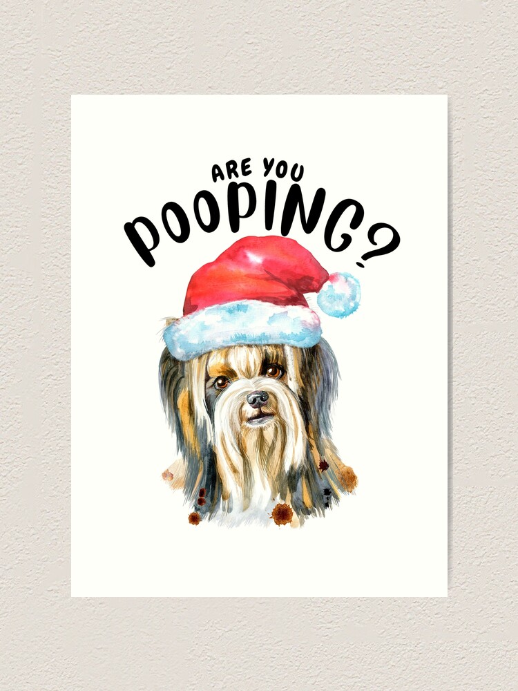 "Yorkie Are You Pooping Bathroom Print | Yorkshire Terrier Art | Yorkie ...