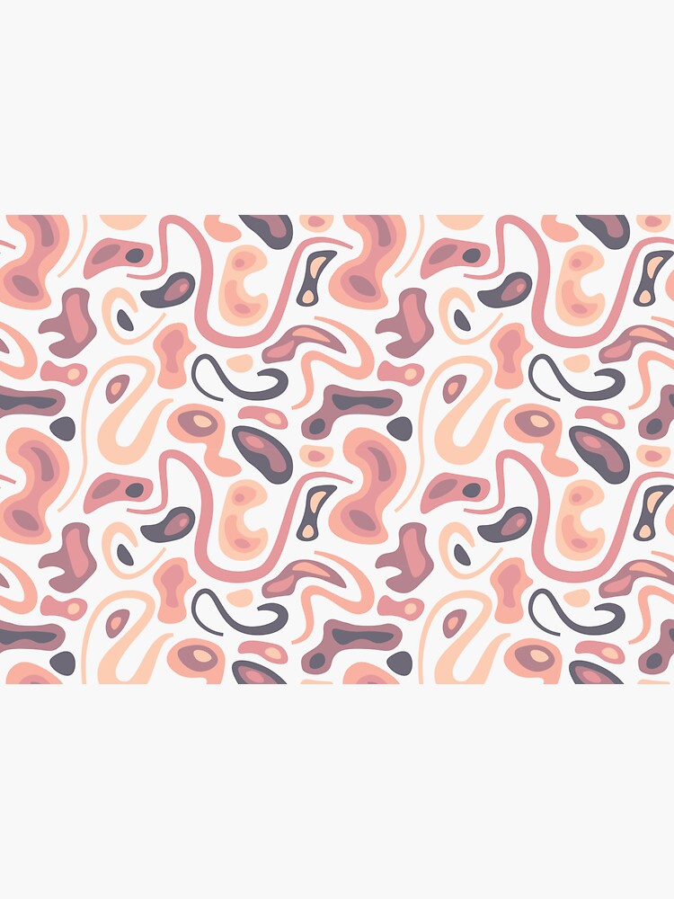 "Groovy Lines and Shapes Pattern Tan and Dark Red" Sticker for Sale by ...
