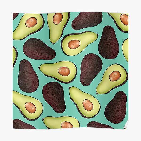 "Avocados" Poster for Sale by Food-By-EmilyW | Redbubble