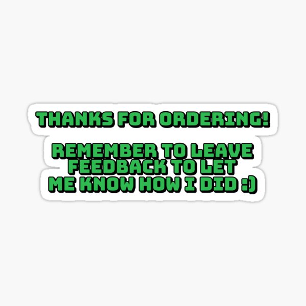 "UBER EATS THANKS FOR ORDERING" Sticker for Sale by Voyager-Photos | Redbubble