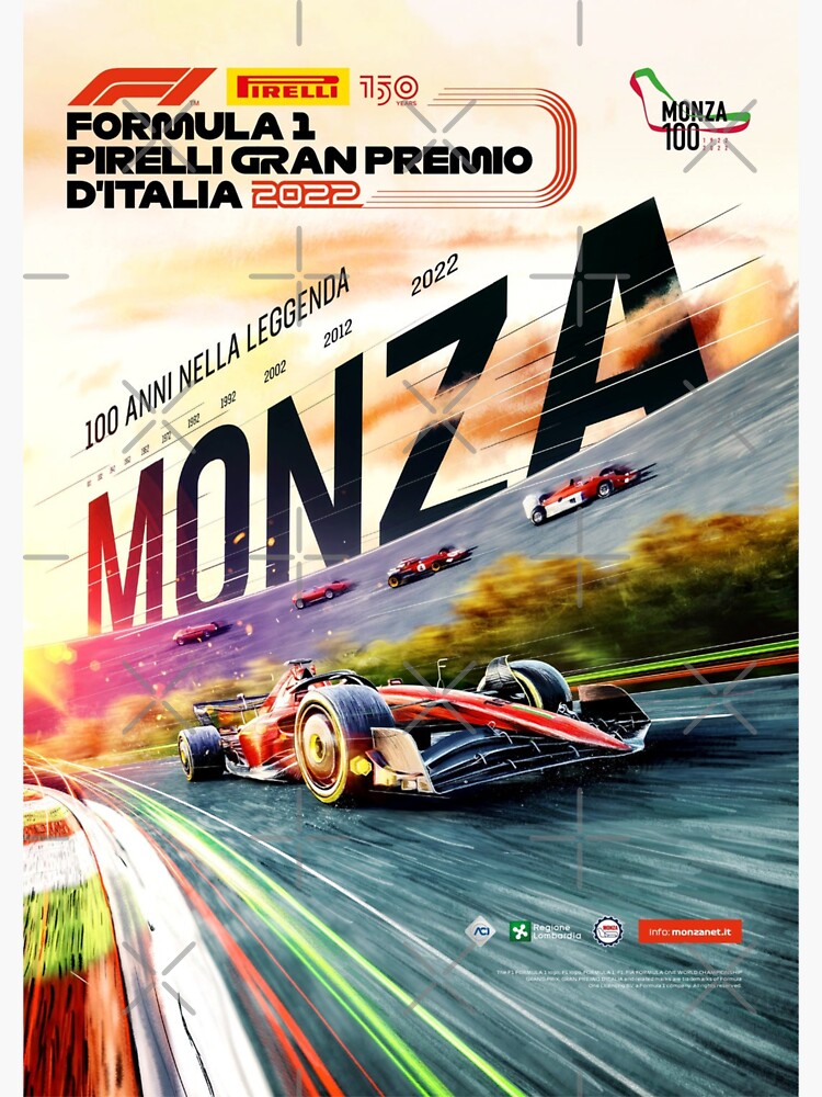 "F1 2022 Italy Monza Grand Prix Promo Poster" Sticker for Sale by ...