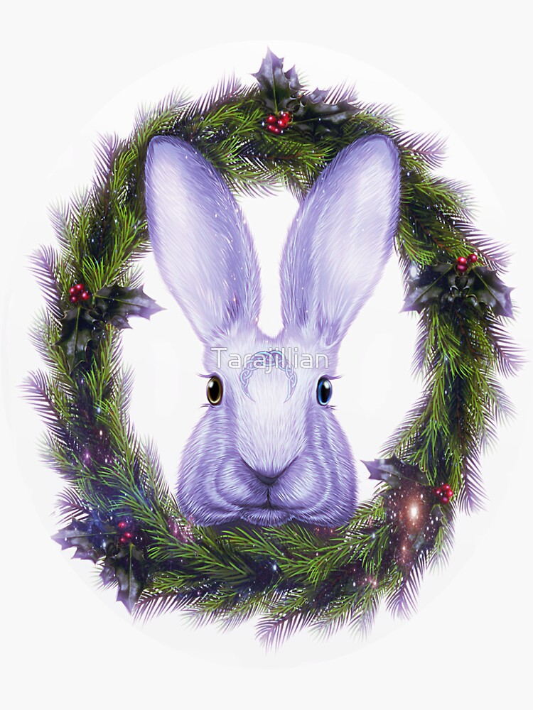 "Winter solstice hare" Sticker for Sale by Tarajillian | Redbubble