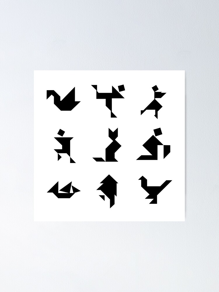 "Tangrams" Poster for Sale by TheColorofRain | Redbubble