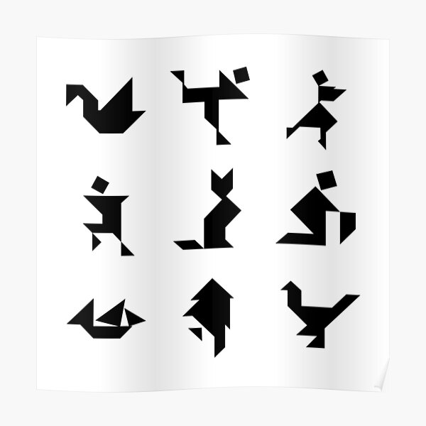 "Tangrams" Poster for Sale by TheColorofRain | Redbubble