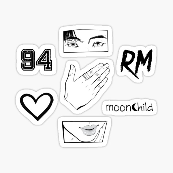 "RM Aesthetic " Sticker for Sale by daphinteresting | Redbubble