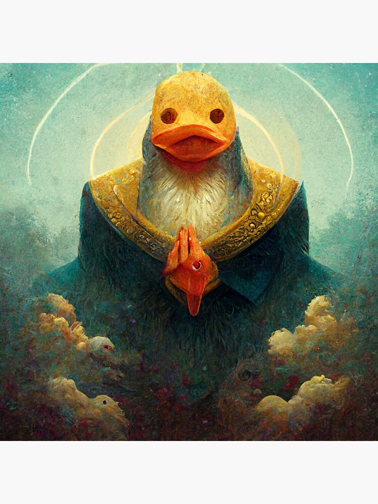 "god of duck" Sticker for Sale by shrineshop | Redbubble