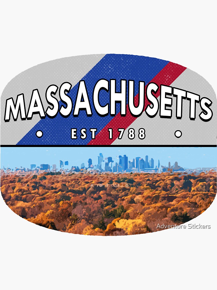 "Massachusetts" Sticker for Sale by Adventure Stickers | Redbubble