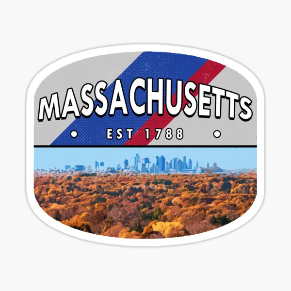 "Massachusetts" Sticker for Sale by Adventure Stickers | Redbubble