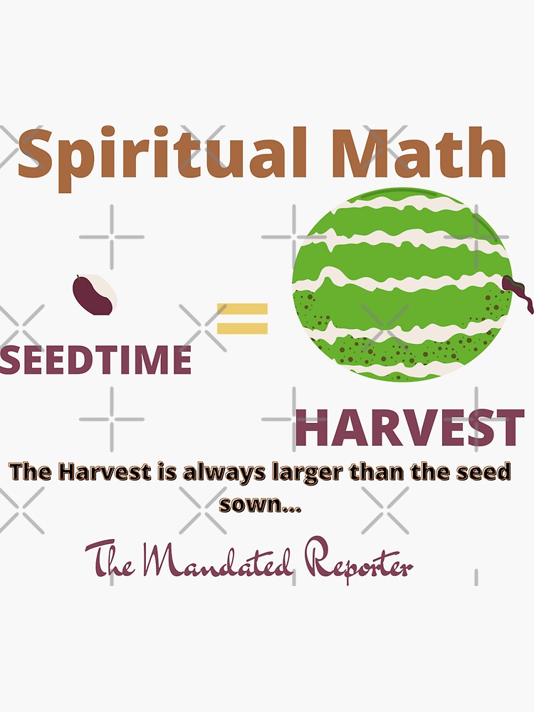 "Spiritual Math - Seedtime and Harvest - Yellow" Sticker for Sale by ...