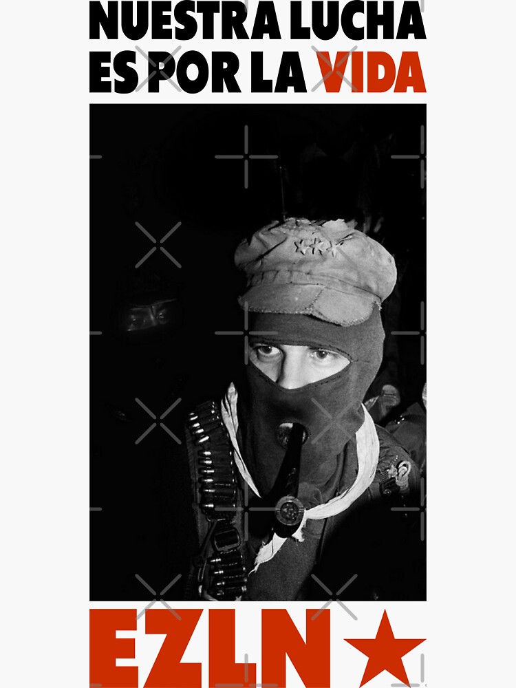"Long live the EZLN!!" Sticker by Caracol-Spanish | Redbubble