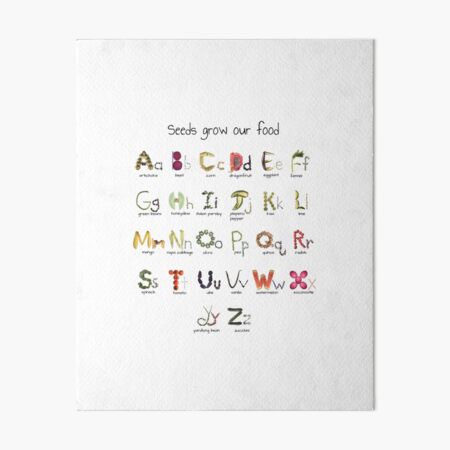 "Seeds Grow Our food Upper and lower case food letters with seeds " Art ...