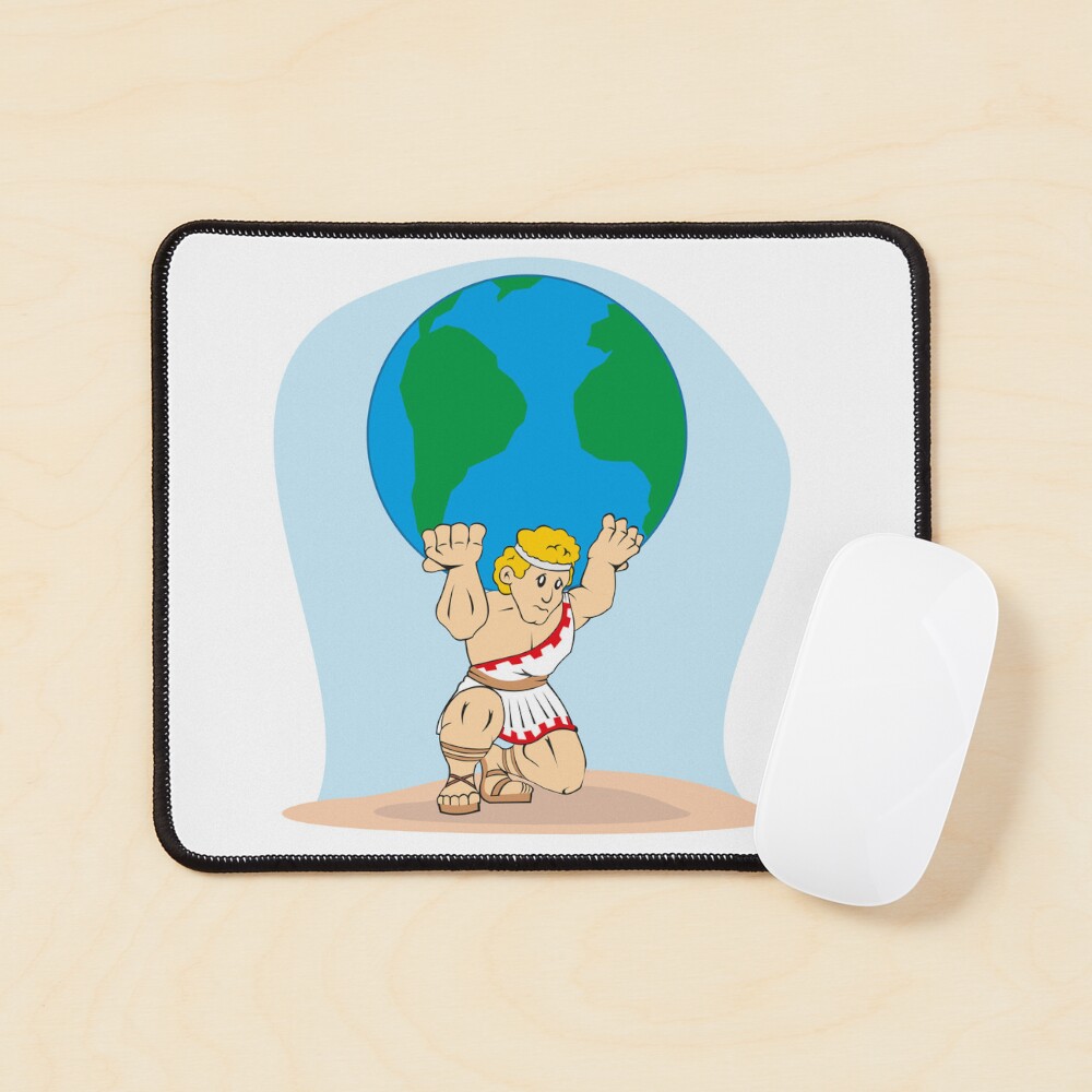 Alfombrilla de ratón «La ilustración es una mitología, el Titán Atlas ...