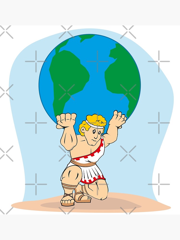 Póster «La ilustración es una mitología, el Titán Atlas cargando el ...