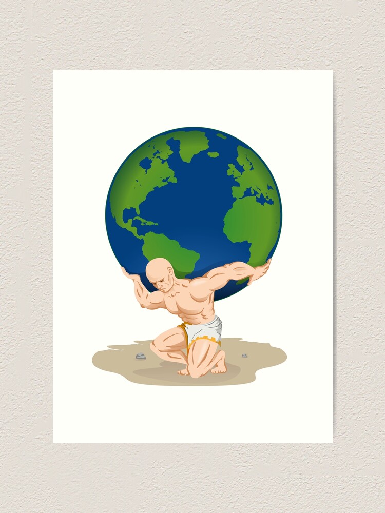 Lámina artística «La ilustración es una mitología, el Titán Atlas ...