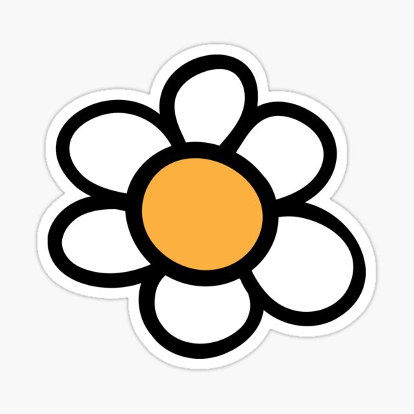 "Simple Daisy Flower Doodle" Sticker for Sale by vintageist | Redbubble