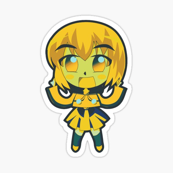 "Yellow Cute Happy Anime Girl" Sticker for Sale by Dven-Clothes | Redbubble