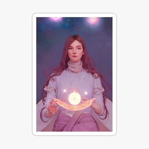 "Mystical Oracle Woman" Sticker for Sale by aqous5 | Redbubble