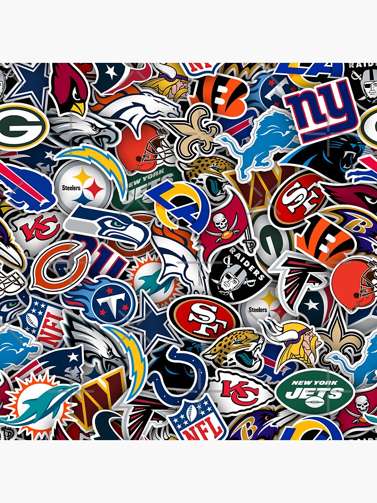 "NFL teams stickers" Sticker for Sale by Boxvell | Redbubble