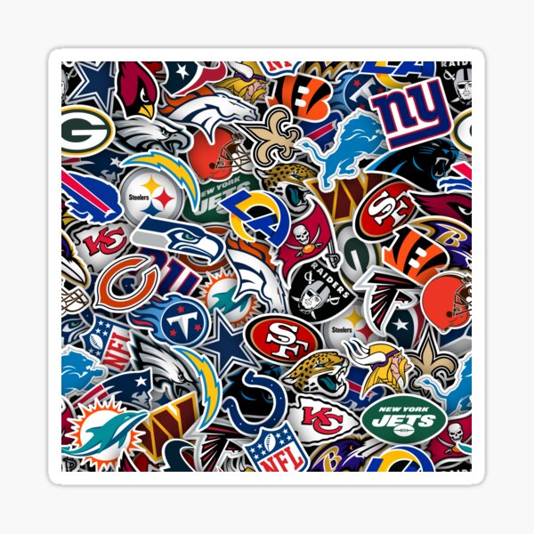 "NFL teams stickers" Sticker for Sale by Boxvell | Redbubble