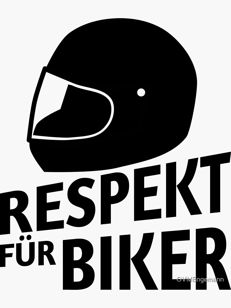 "Respect for Bikers Helmet - Bumper Sticker Bumper Sticker" Sticker for ...