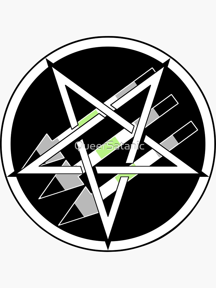 "Satanic Antifascism - Agender Pride" Sticker for Sale by QueerSatanic ...