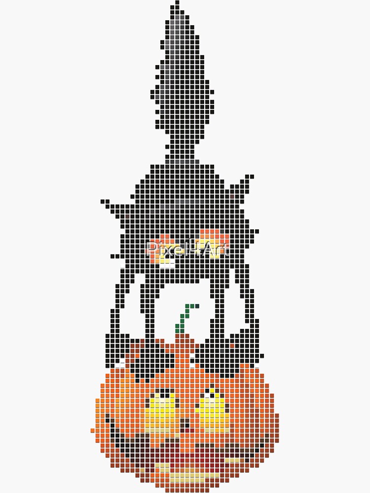 "Halloween Black Cat Pixel Art" Sticker for Sale by Pixel4Art | Redbubble
