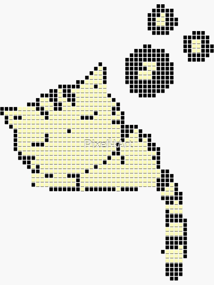 "Sleeping Cat Pixel Art" Sticker for Sale by Pixel4Art | Redbubble