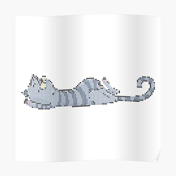 "Sleeping Cat Pixel Art" Poster for Sale by Pixel4Art | Redbubble