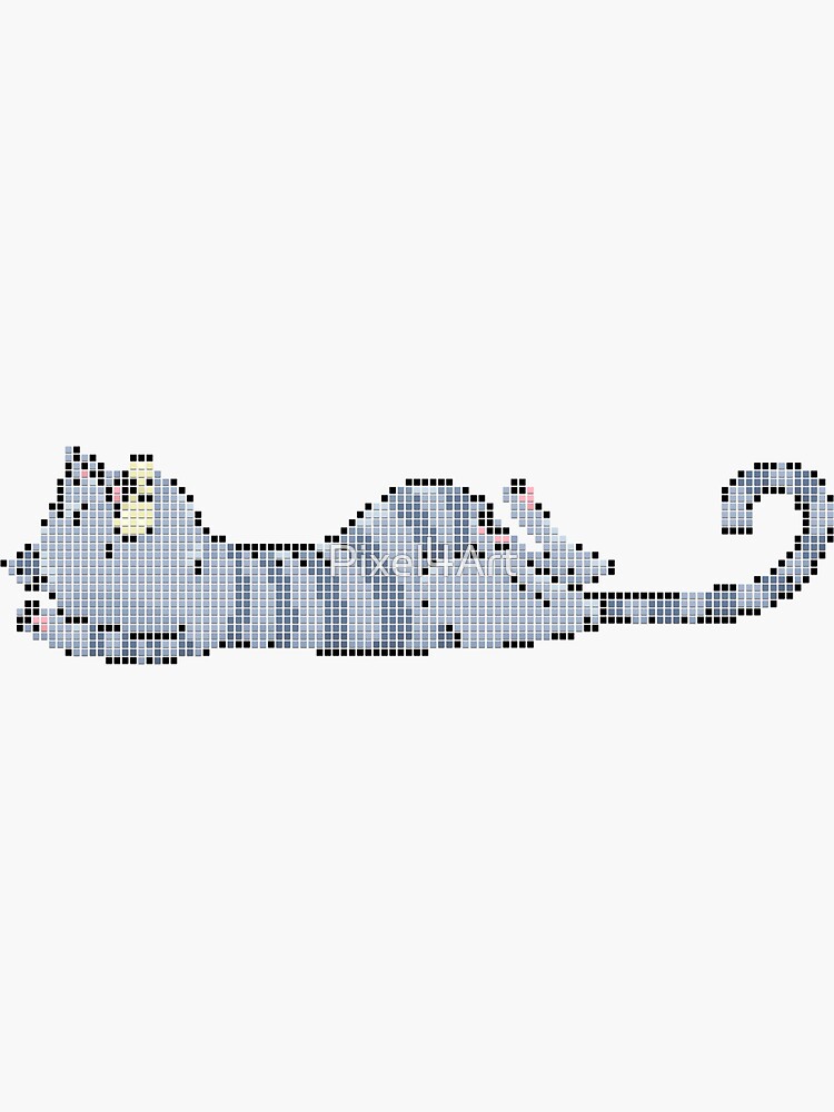 "Sleeping Cat Pixel Art" Sticker for Sale by Pixel4Art | Redbubble