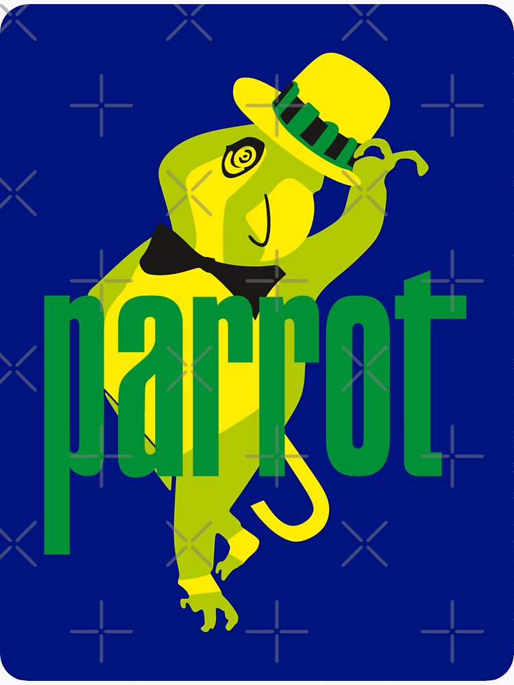 "Parrot Records" Sticker for Sale by Pop-Pop-P-Pow | Redbubble