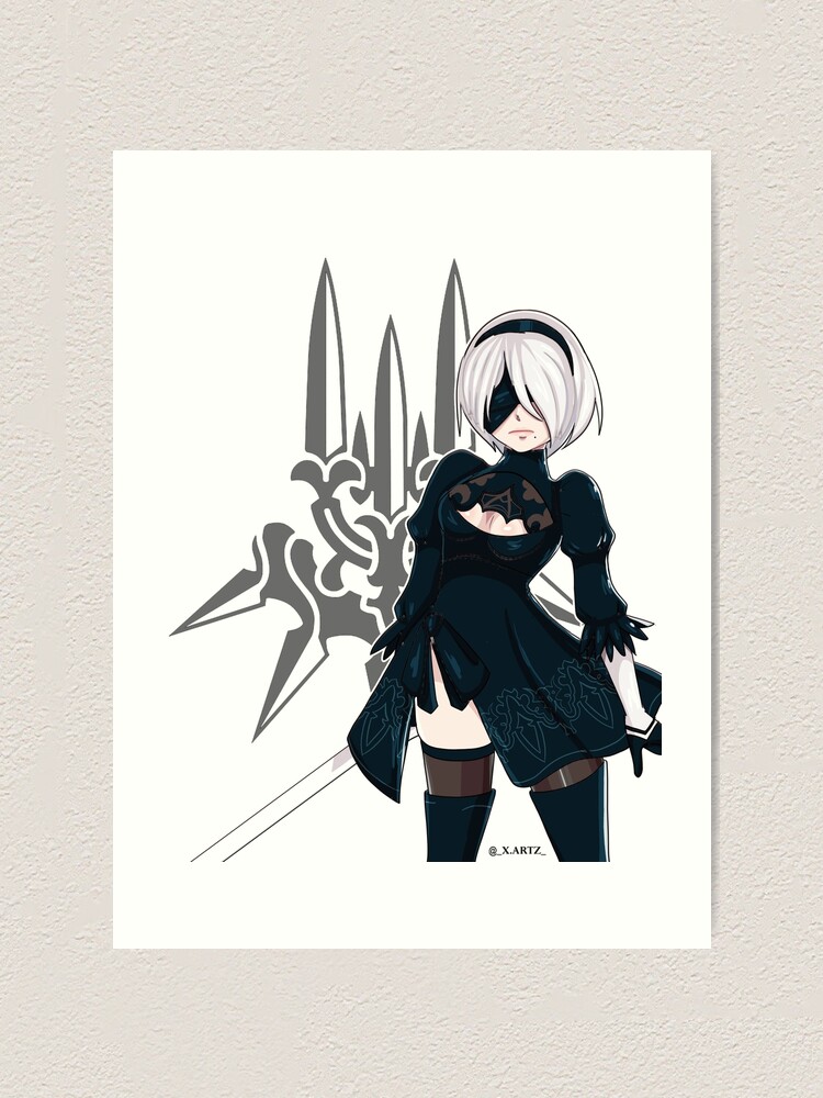 "Nier Automata 2B" Art Print for Sale by x-artz | Redbubble