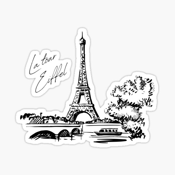 "La Tour Eiffel - Eiffel Tower Paris France " Sticker for Sale by ...
