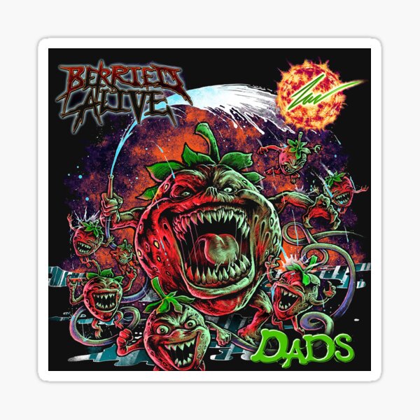 "Berried Alive Logo Band T-Shirt" Sticker for Sale by Theirth78 | Redbubble