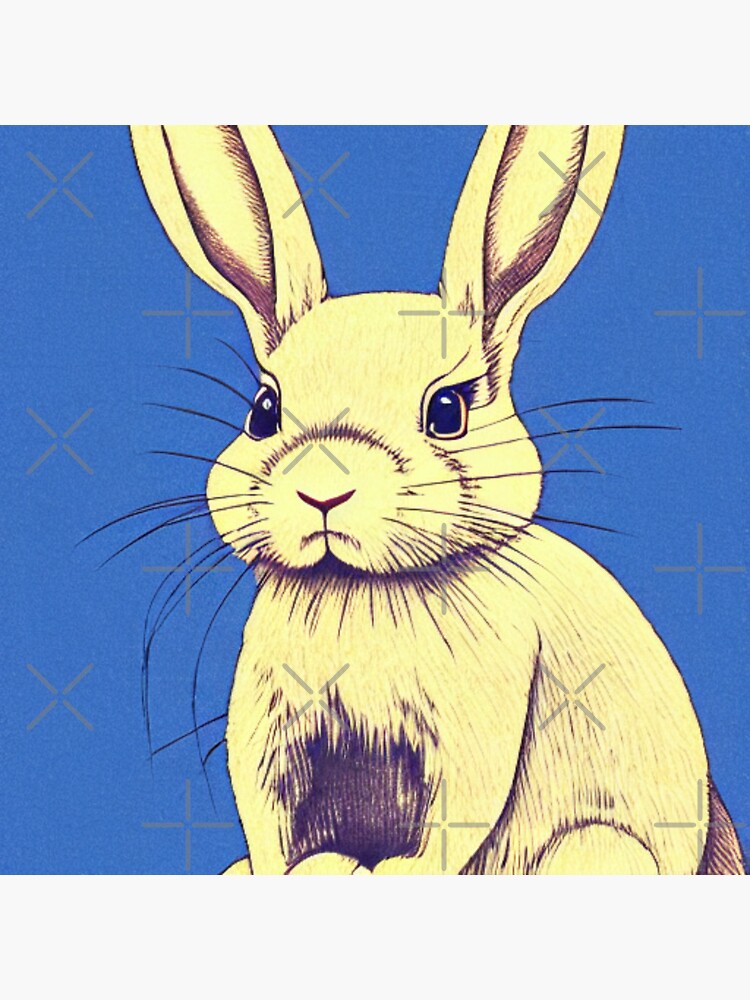 "Cute and Adorable Bunny Rabbit Binkying" Sticker for Sale by wigobun ...