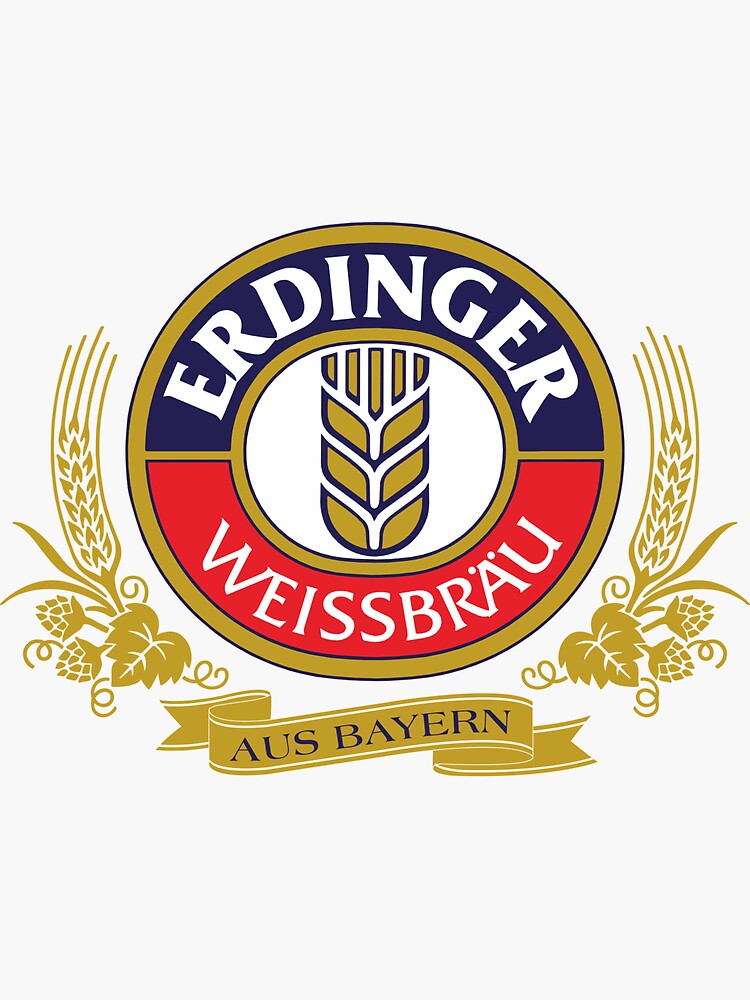 "erdinger beer logo" Sticker for Sale by bentaloysius2 | Redbubble