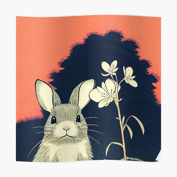 "Cute Bunny Ginger Rabbit Mini Lop Binky Rabbit" Poster for Sale by ...