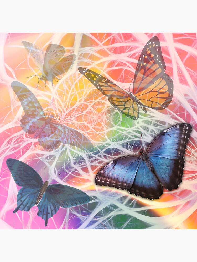 "buterfly color" Sticker for Sale by KrzysztofDropin | Redbubble