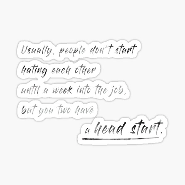 "head start" Sticker for Sale by icryforanime | Redbubble