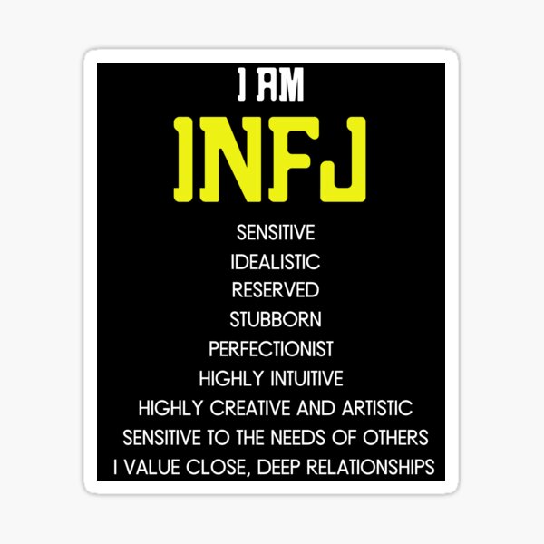 "INFJ Personality Traits" Sticker for Sale by RockBeeDesigns | Redbubble