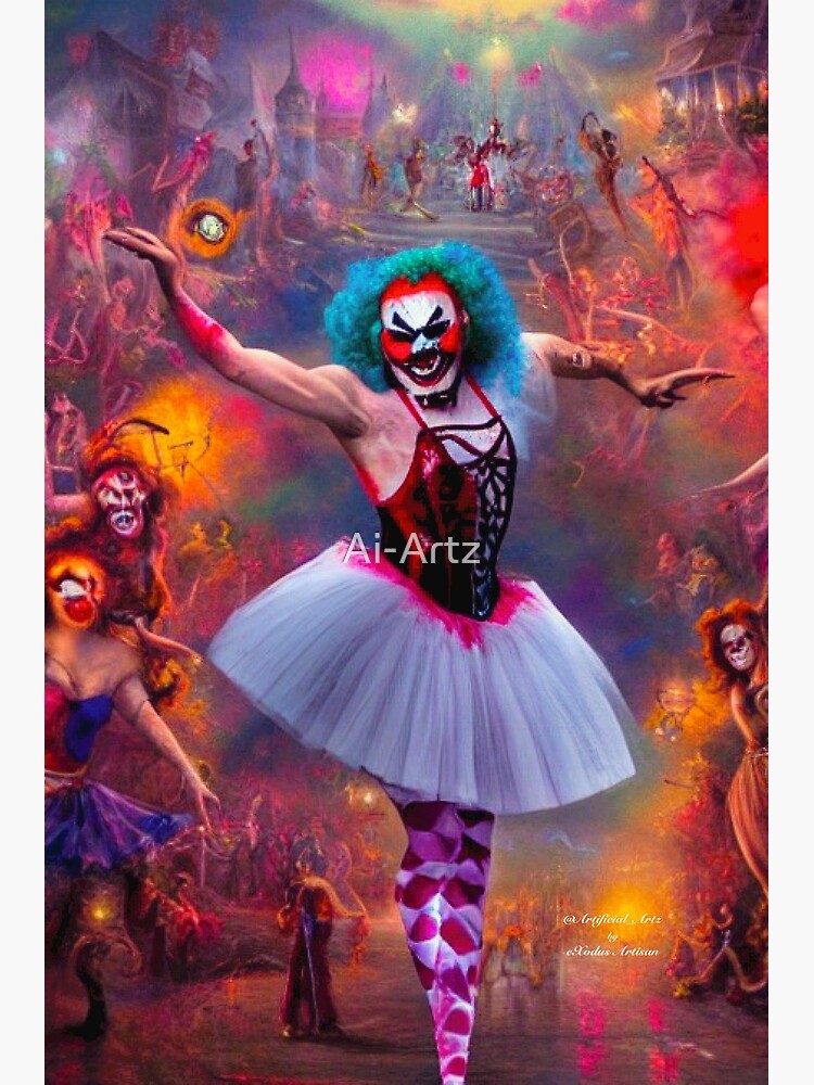 "Dancing Ballerina Clown " Poster for Sale by Ai-Artz | Redbubble