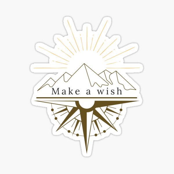 "Make a wish. Symbol of a lover of mountains and nature" Sticker for ...