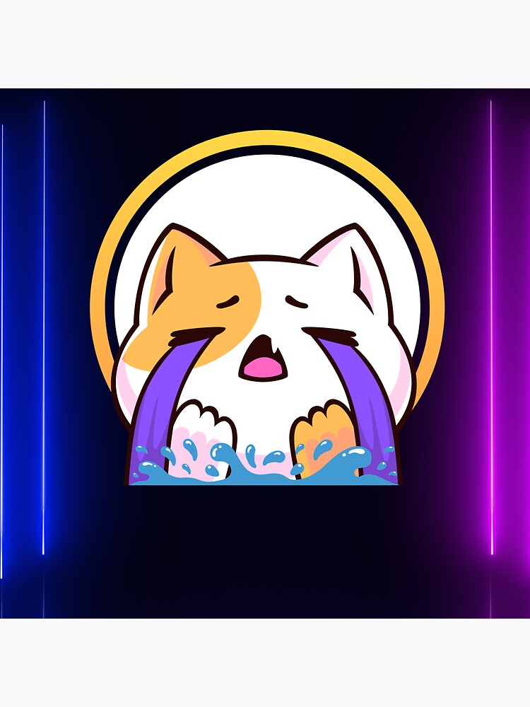"Adorable weeping cat" Sticker for Sale by Akumajem | Redbubble