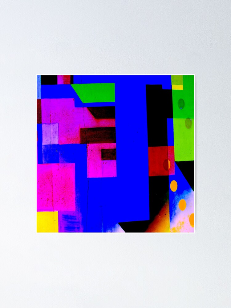 "Psychedelic Grid Graffiti" Poster for Sale by TheGroovyTop | Redbubble