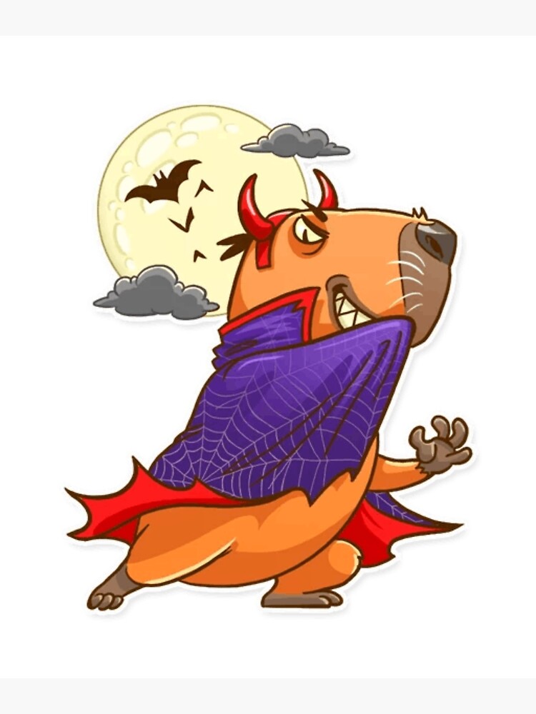 "Capybara, Capy Halloween" Poster for Sale by ranashope | Redbubble