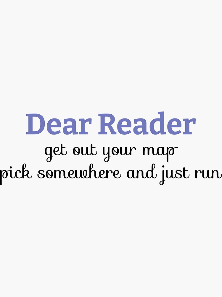 "Dear Reader from Midnights by Taylor Swift 20/21 " Sticker for Sale by ...