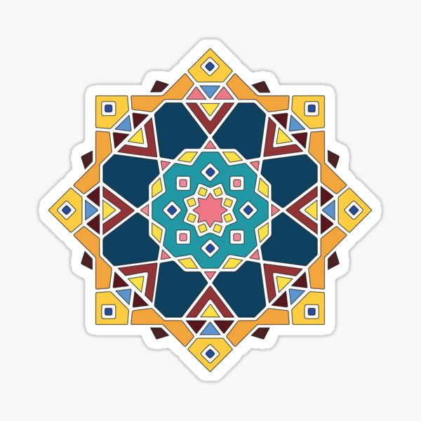 "Mandala, Islamic motif" Sticker for Sale by faiqawaheed | Redbubble